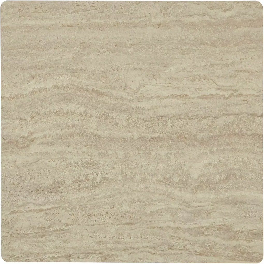 Kulatý jídelní stůl NELVO 90 cm, travertine/kašmír