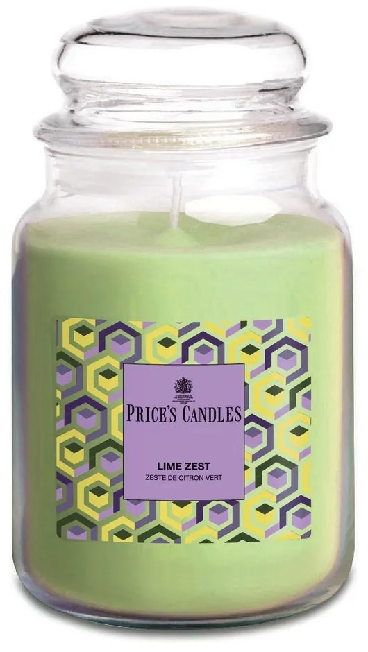 Price’s Price's MAXI vonná svíčka ve skle Lime Zest - hoření 130h