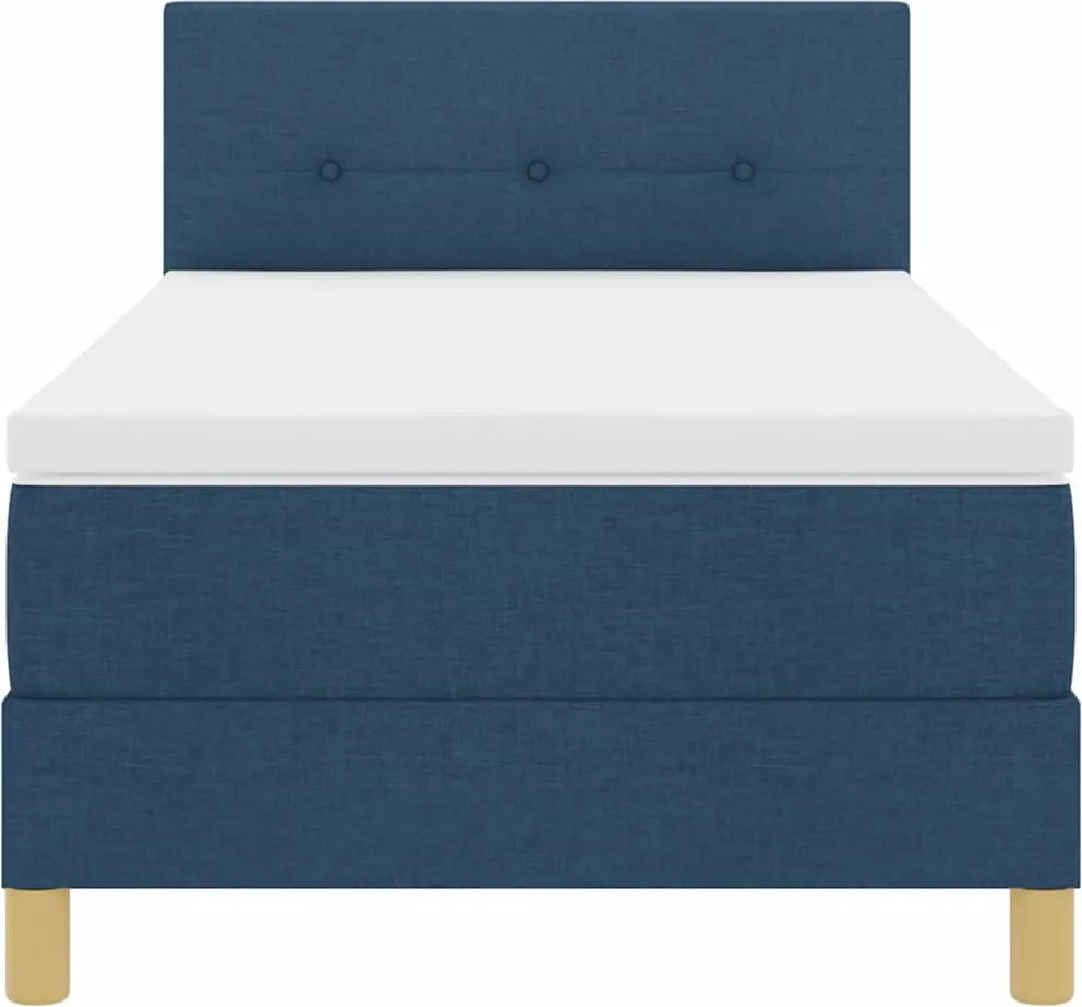 Postel s boxspringem s polštářem Modrá 100 x 200 cm textil 3338901