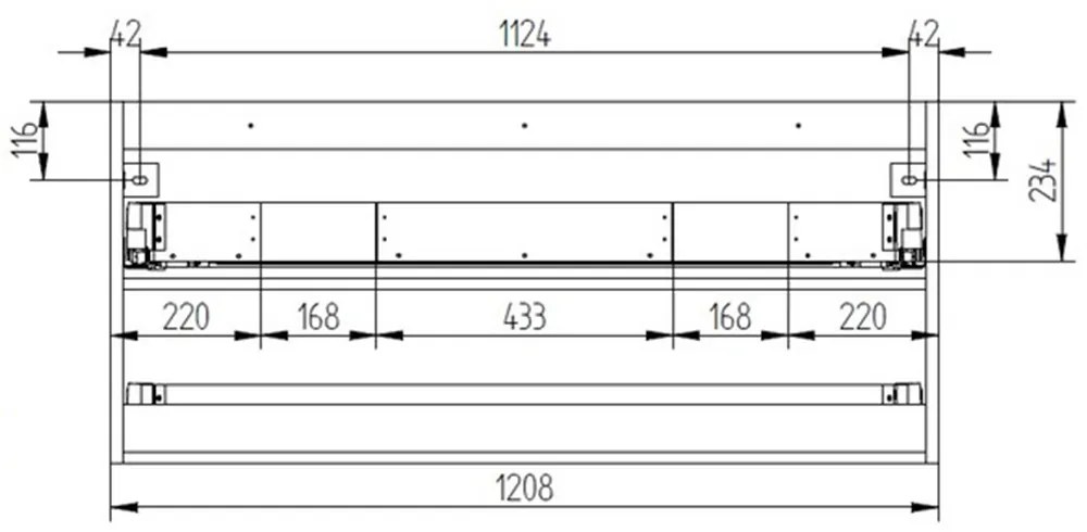 Mereo Mereo, Aira, koupelnová skříňka s umyvadlem z litého mramoru 121 cm, bílá, dub, šedá, CN743M