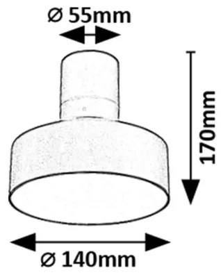 Rabalux 71322 - LED Stropní svítidlo OVIDIA LED/16W/230V 3000K černá
