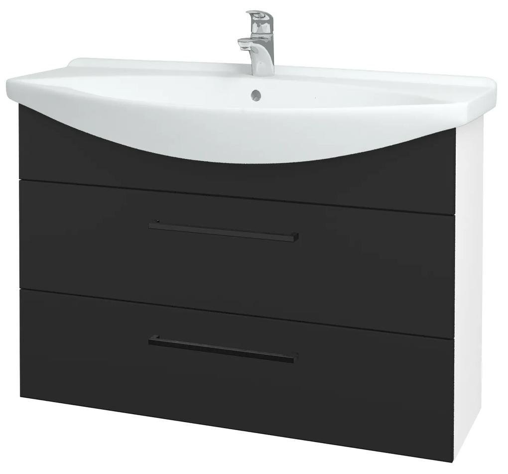 Dřevojas Koupelnová skříň TAKE IT SZZ2 105 Varianta: N01 Bílá lesk / Úchytka T04 / D16 Beton tmavý