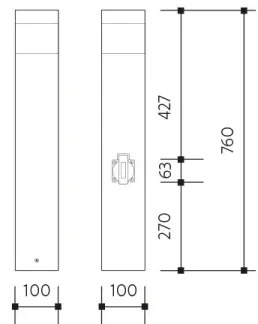 Venkovní senzorová lampa se zásuvkou GARD 1xE14/60W IP44