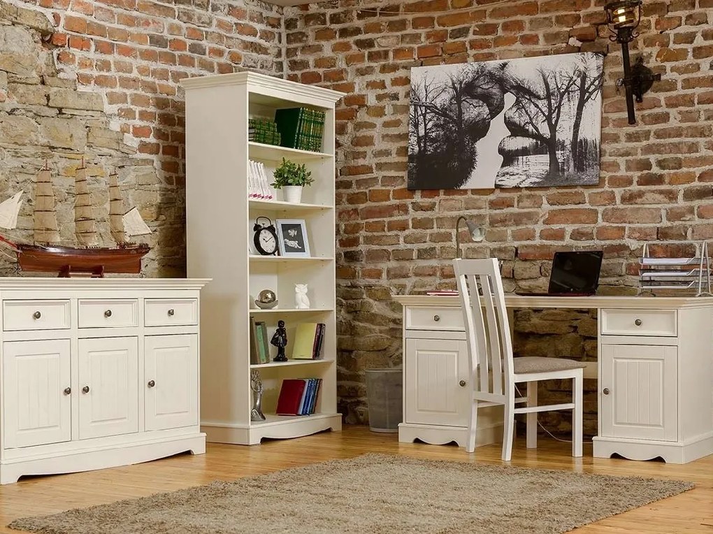 Massivo.cz Komoda Belluno Elegante 4.3, bílá, masiv, borovice