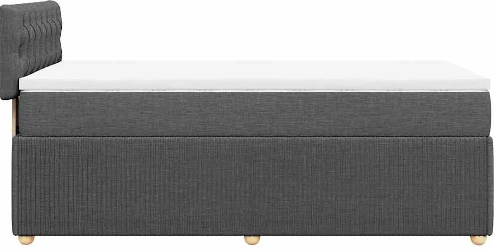 Box spring postel s matrací tmavě šedá 90x200 cm textil 3289647
