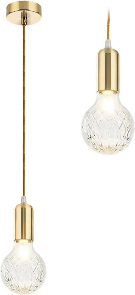 Toolight - závěsná lampa Retro Gold G9 APP649-1CP, zlatá, OSW-08160