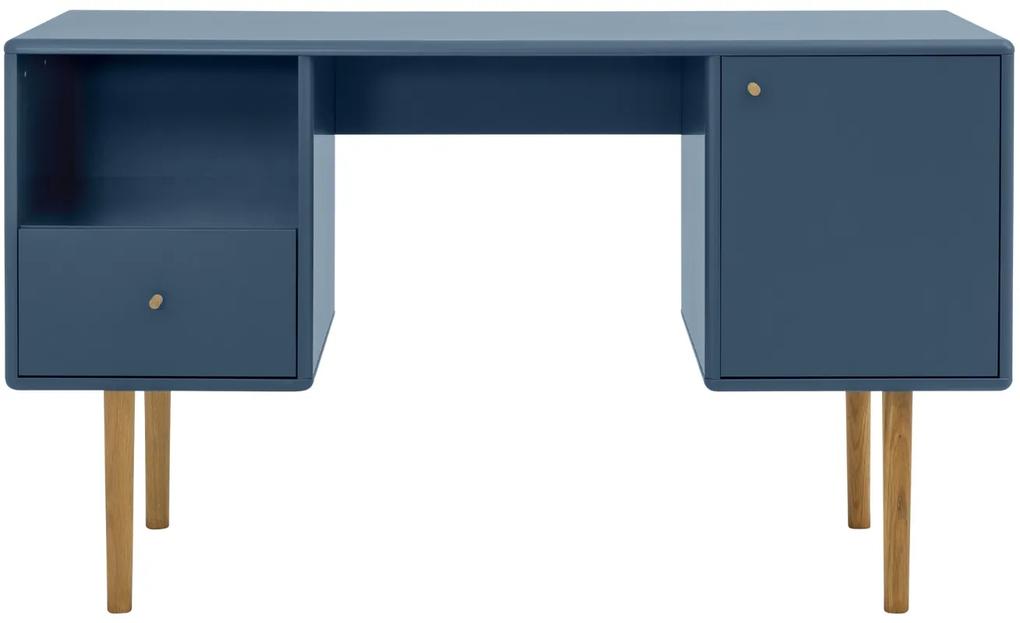 OnaDnes -20% Modrý lakovaný pracovní stůl Tom Tailor Color Living 130 x 50 cm
