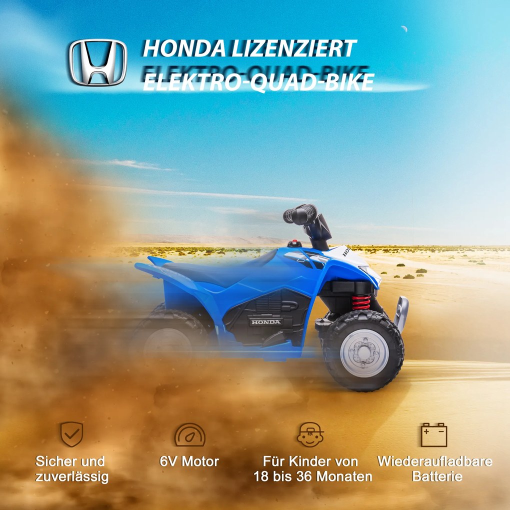 AIYAPLAY Elektrický Miniquad pro děti - Dětský elektrický ATV s LED a klaksonem, motorka pro děti, elektrické auto pro děti od 18 měsíců, kovová modr…