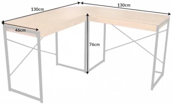 Přírodní dřevěný rohový stůl Studio
