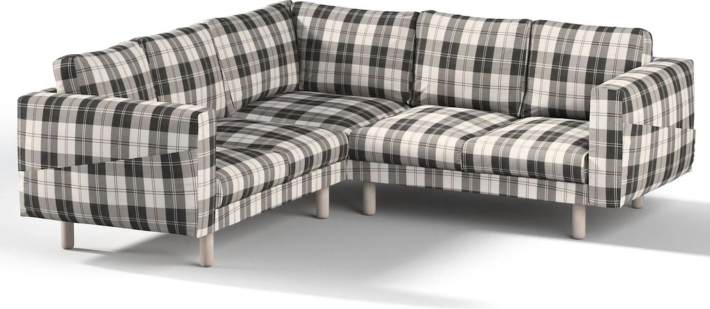 Potah na pohovku IKEA Norsborg rohová 4-místná barva černá látka pletený vzor, vzorované