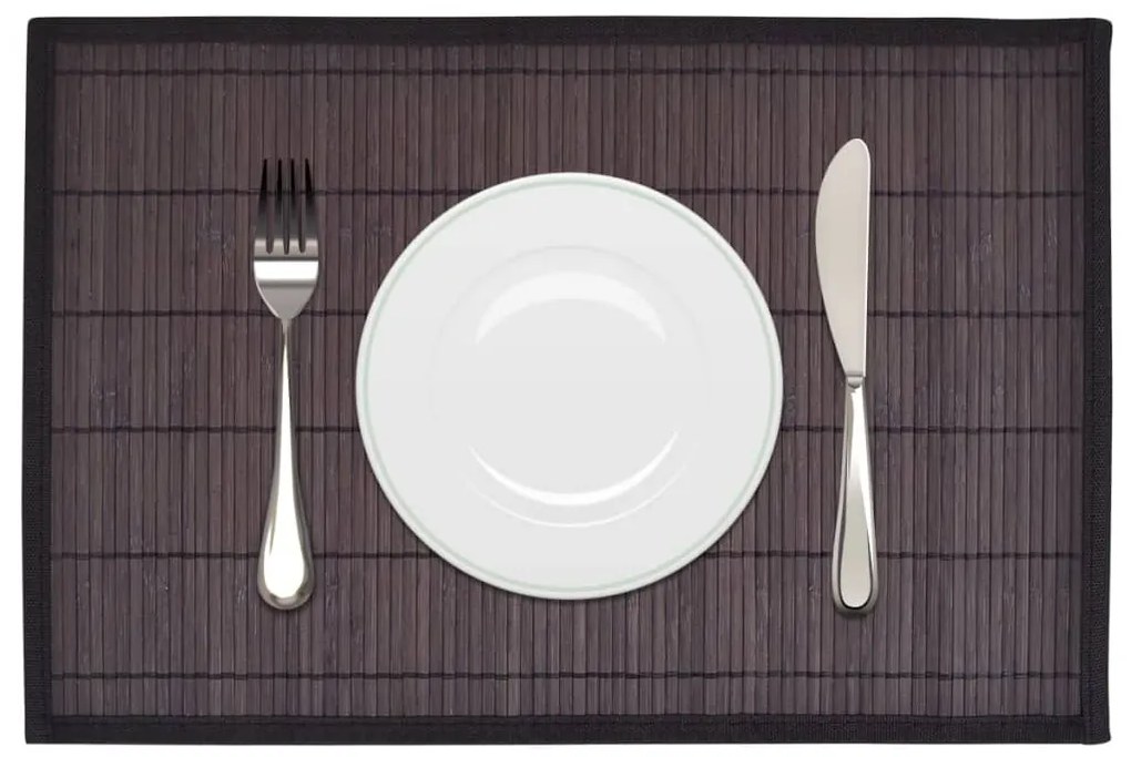 6 ks bambusových prostírání 30 x 45 cm tmavě hnědá 242110