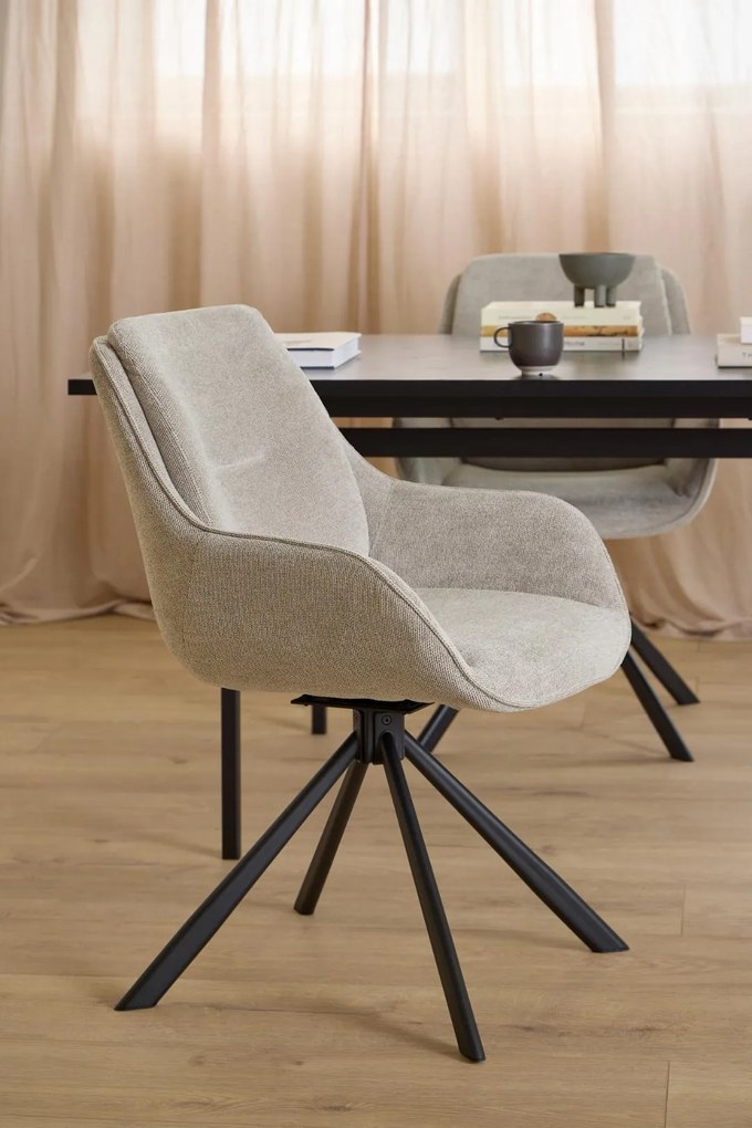 ACTONA Set dvou jídelních židlí CARRIE béžový