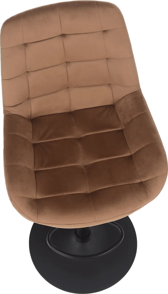 Barová židle, hnědá Velvet látka CHIRO NEW