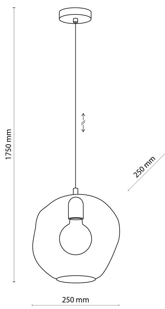 Závěsné svítidlo TK 3367 SOL transparent