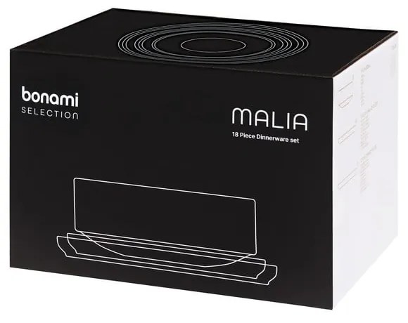 Kameninová jídelní sada 18 ks pro 6 osob Malia – Bonami Selection