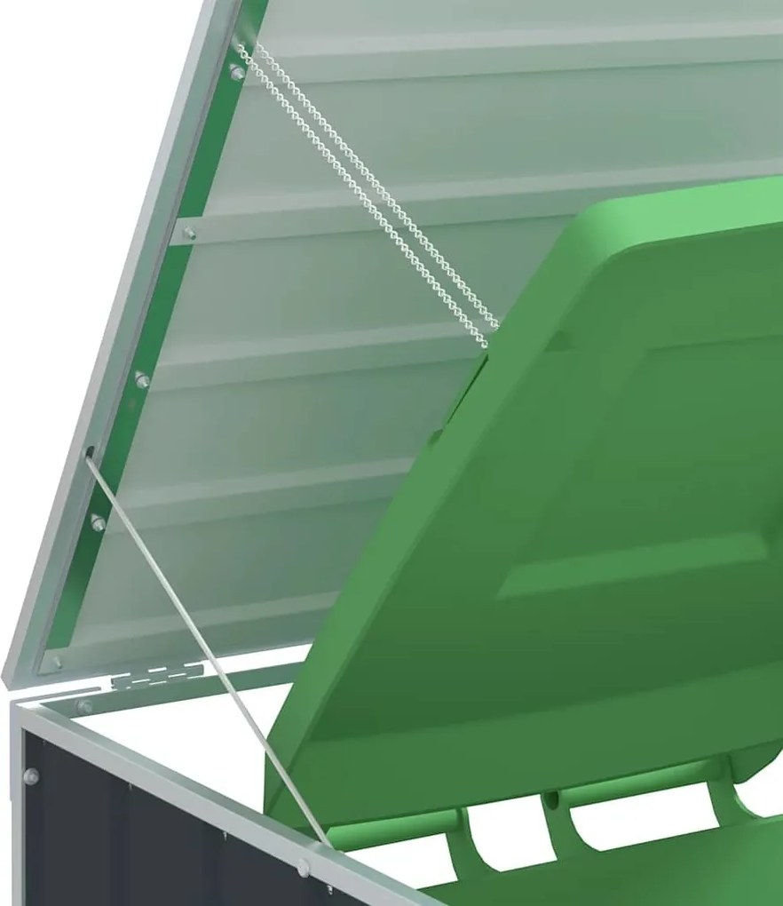 vidaXL Box na 1 popelnici 72 x 81 x 115 cm ocel [4006171] Barva: Šedá