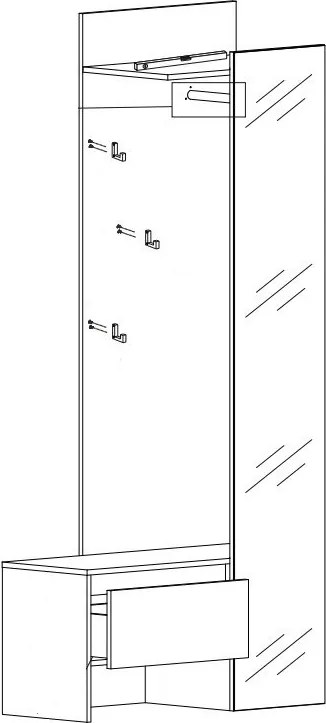 Předsíňová stěna ARBORETO dub artisan/champagne