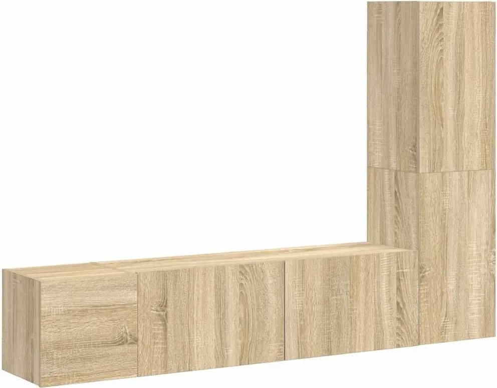 3dílný set TV skříněk dub sonoma kompozitní dřevo 3078971