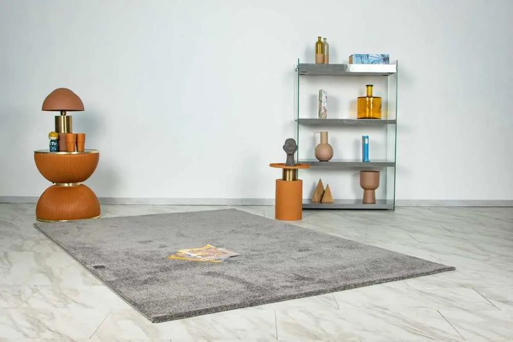 Lalee Kusový koberec Trendy Uni 400 Grey Rozměr koberce: 160 x 230 cm
