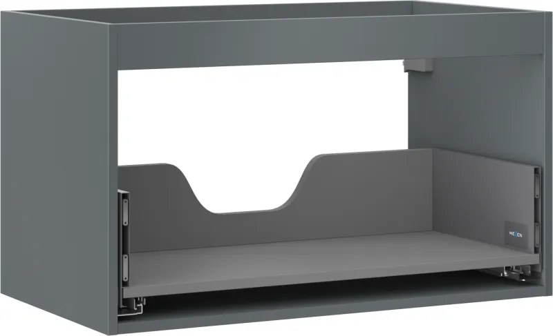 Mexen Box-A, závěsná skříňka 80 cm, 1 zásuvka, grafitová matná, 91AX0-0800-470-1-66