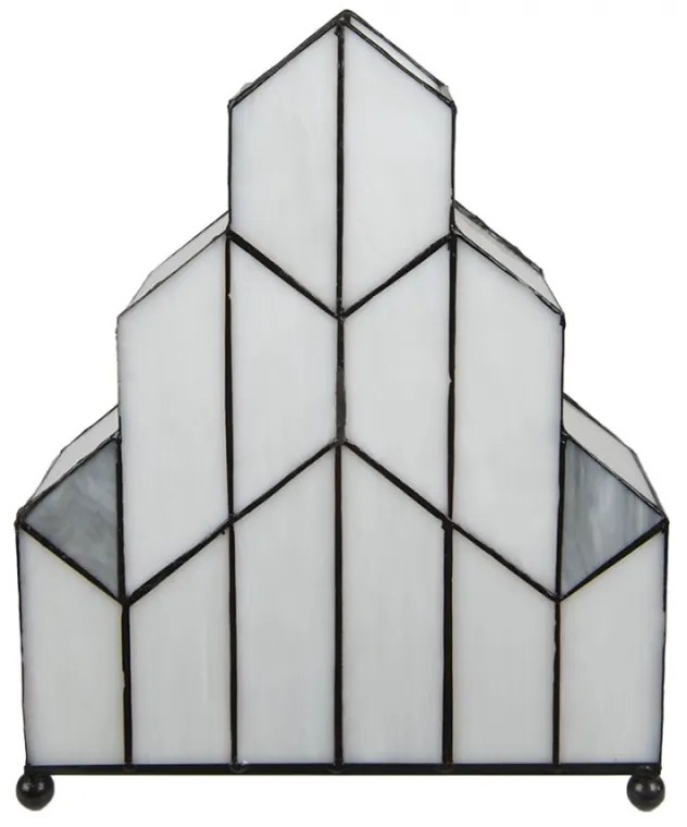 Stolní lampa Tiffany v neobvyklém tvaru Pietronella – 30x4x25 cm