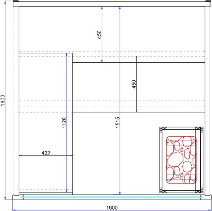 BPS-koupelny Kombinovaná sauna 2v1  - Infrasauna + finská sauna 160x160, 3-4 osoby