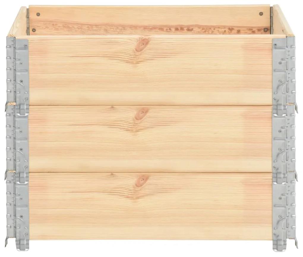 Vyvýšené záhony 3 ks 60 x 80 cm masivní borové dřevo,  3055161