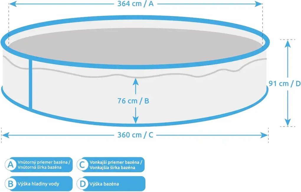 Marimex | Bazén Marimex Orlando 3,66x0,91 m s pískovou filtrací a příslušenstvím | 10300017