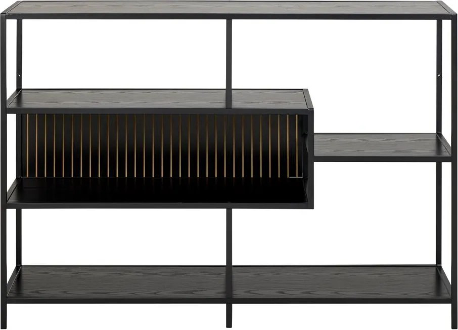 Knihovna Seaford IV 114 cm černá