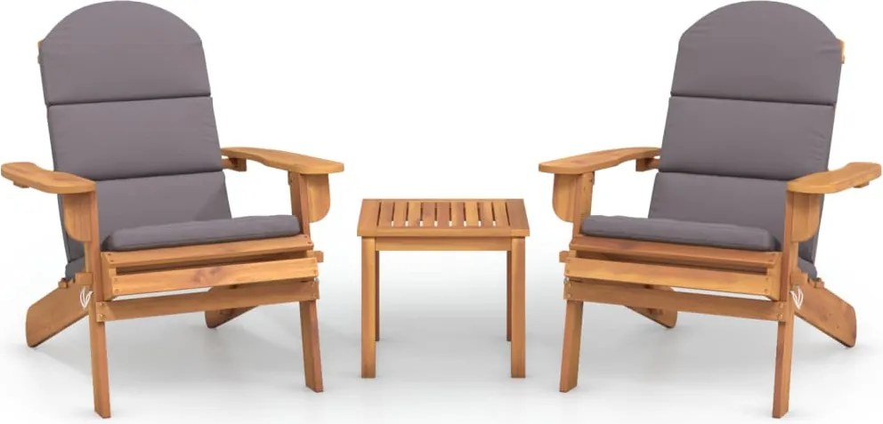 3dílná sada zahradního nábytku Adirondack masivní akácie 3152124