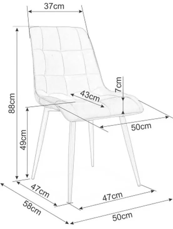 Jídelní židle Chic V, šedá