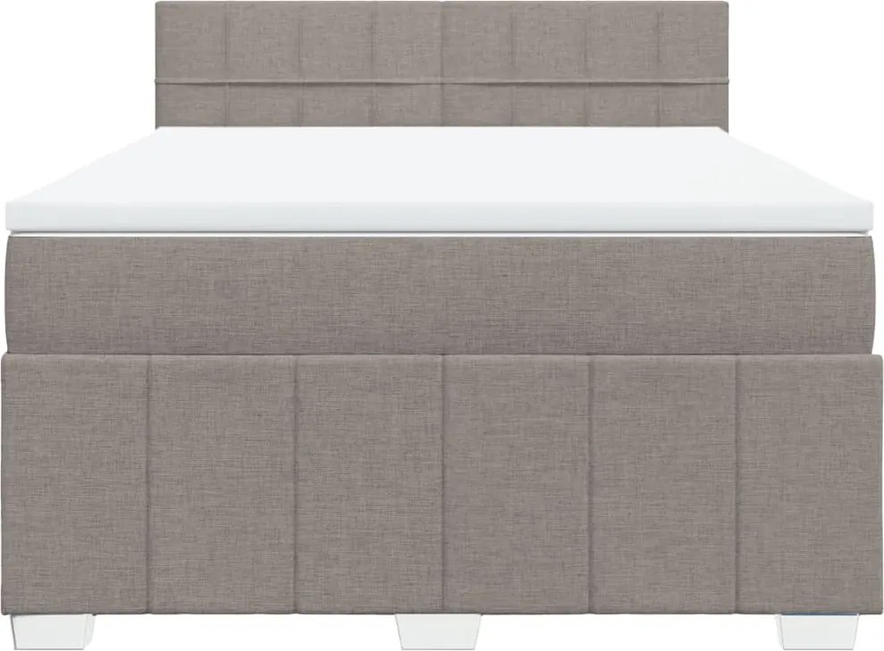 Box spring postel s matrací taupe 140x200 cm textil 3287095