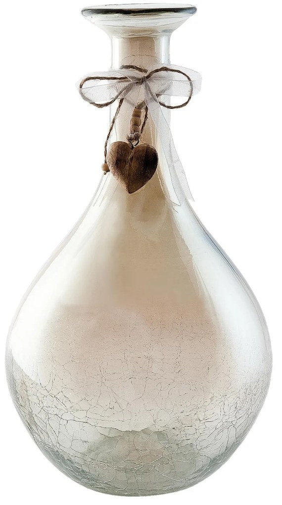 Dekorativní skleněná váza s popraskáním - Ø21*38 cm