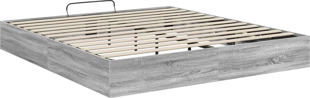 Ottoman postel Šedá Sonoma 203 x 180 x 25 cm Dřevěný materiál 3409210