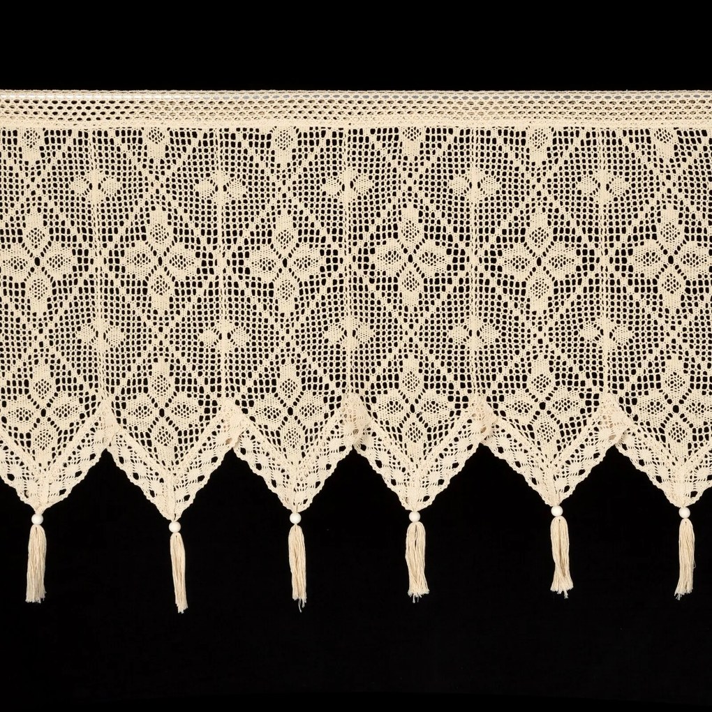 KRÁTKÁ ZÁCLONA NA PÁSCE MARTHA 150X60 CM SVĚTLEBÉŽOVÁ