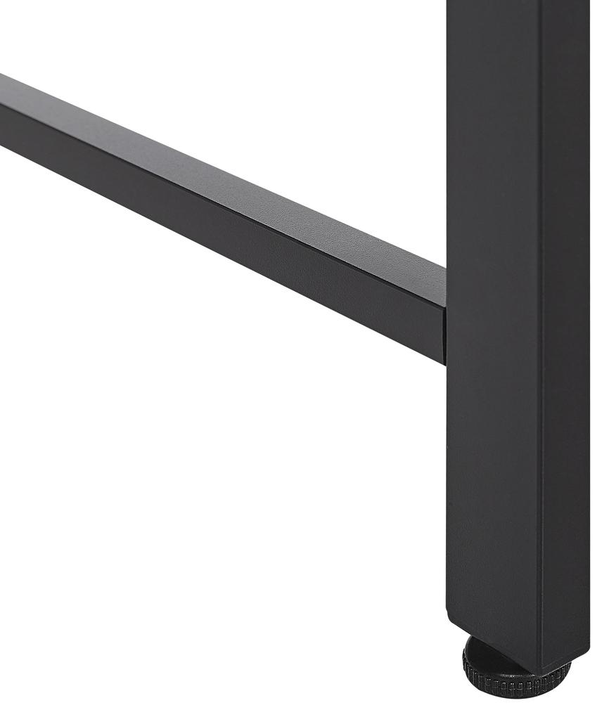 Kancelářský stůl 118 x 60 cm tmavé dřevo/černý VINCE Beliani