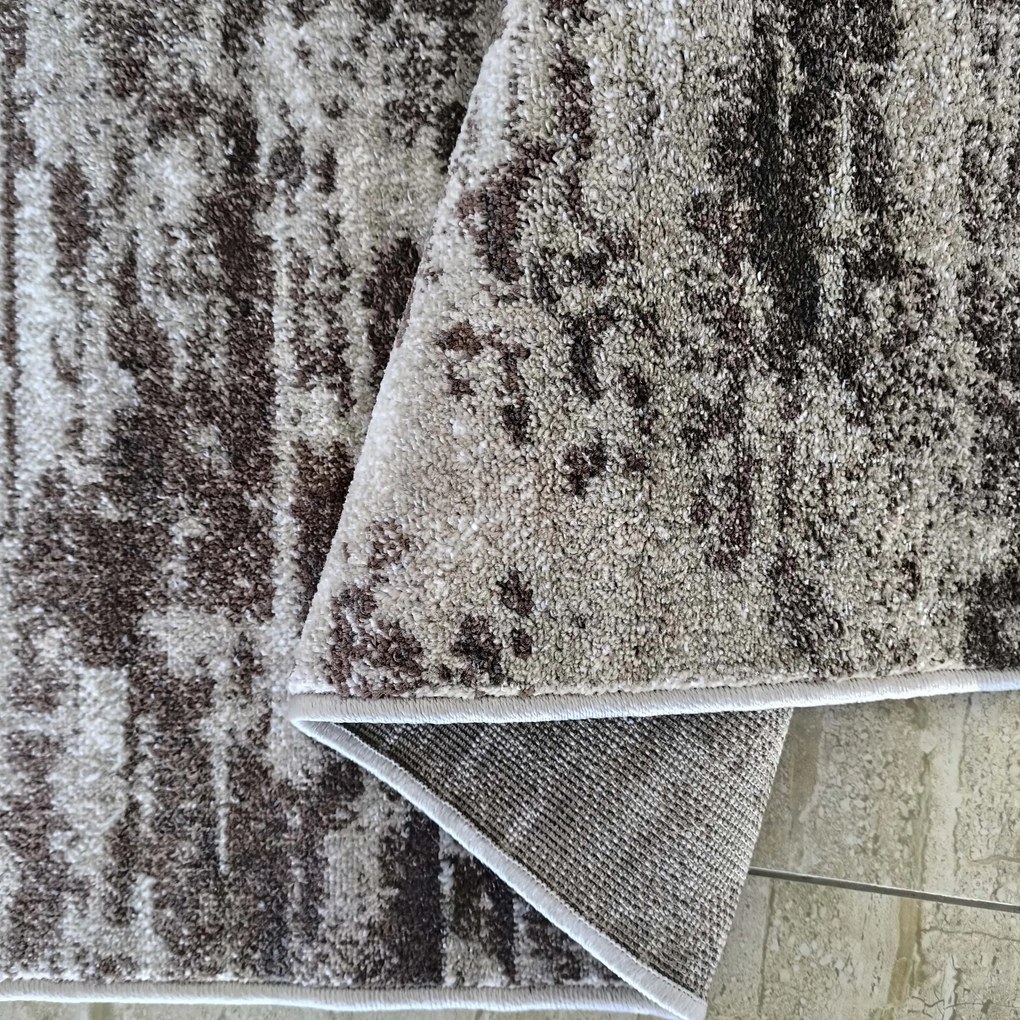 DY Hnědý moderní koberec Panamero 22 Rozměr: 60x100 cm