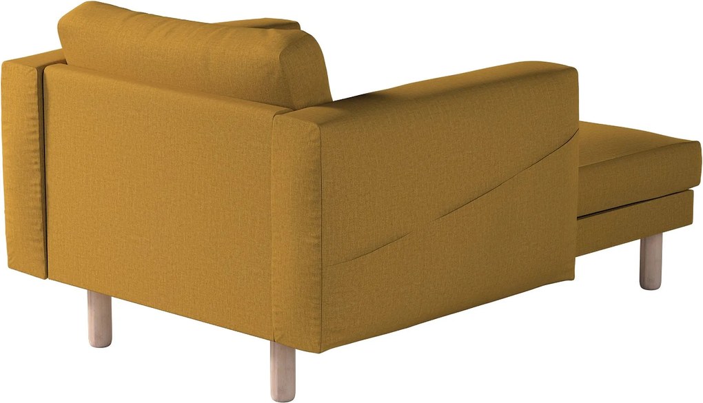 Potah na IKEA Norsborg šezlong s loketními opěrkami barva žlutá látka pletený vzor