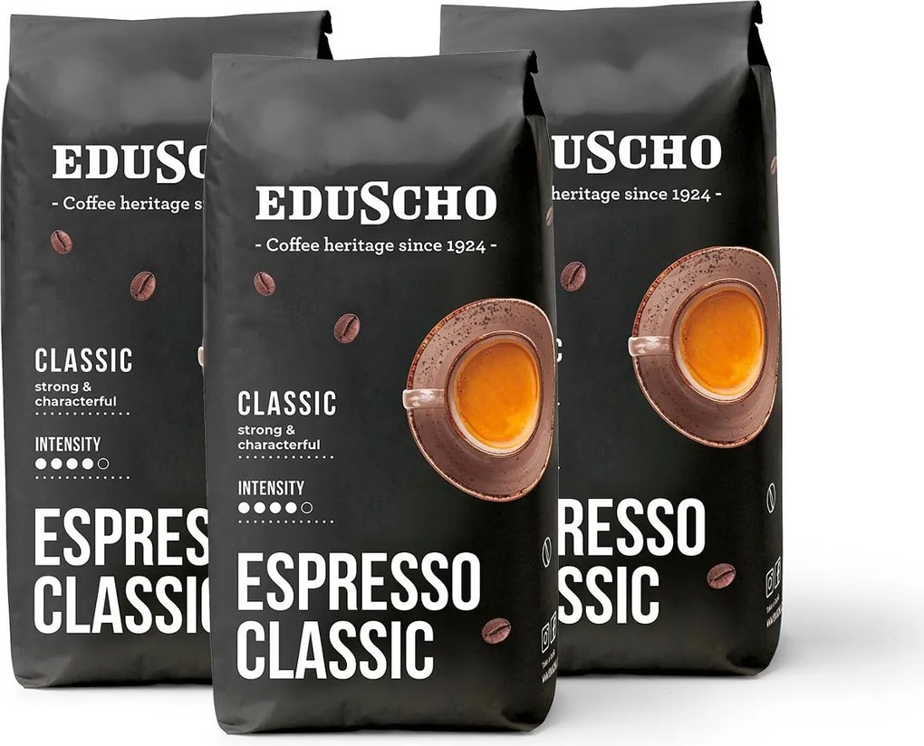 Eduscho Espresso Classic - 3 kg zrnkové kávy - Intenzita: 5/6