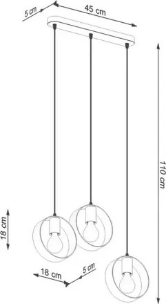 Závěsné svítidlo SOLLUX TITRAN 3 bílé E27 3x60W bez žárovky SL.1138