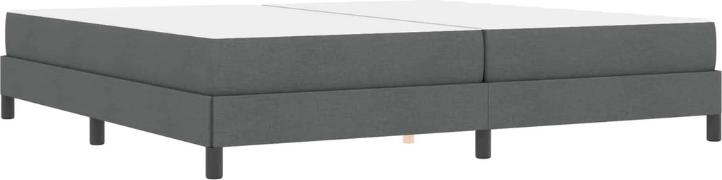 Postel s boxspringem Tmavě šedá 200 x 200 cm textil 3398515