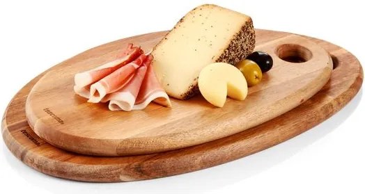 TESCOMA Servírovací a krájecí deska oválná FEELWOOD 32 x 21 cm