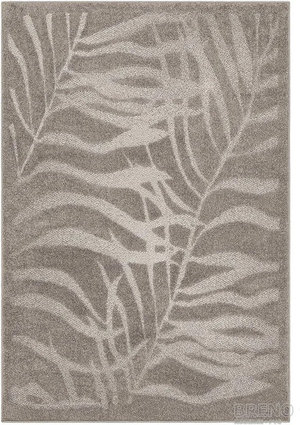 Breno Kusový koberec LORI PALMOY Linen, 133x190 cm, Šedá/Vícebarevné