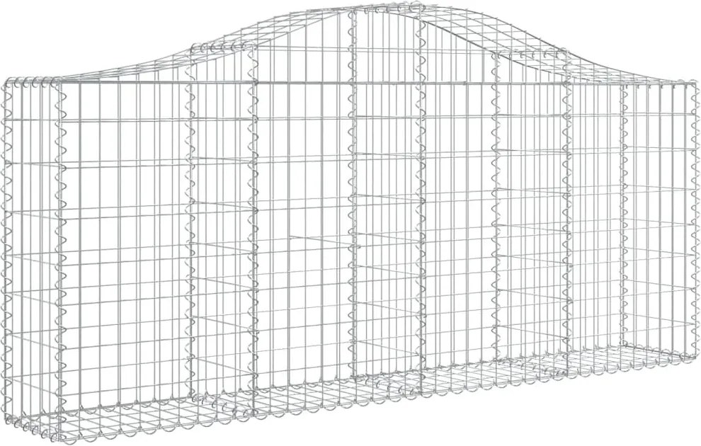 Klenuté gabionové koše 13ks 200x30x80/100 cm pozinkované železo 3145420