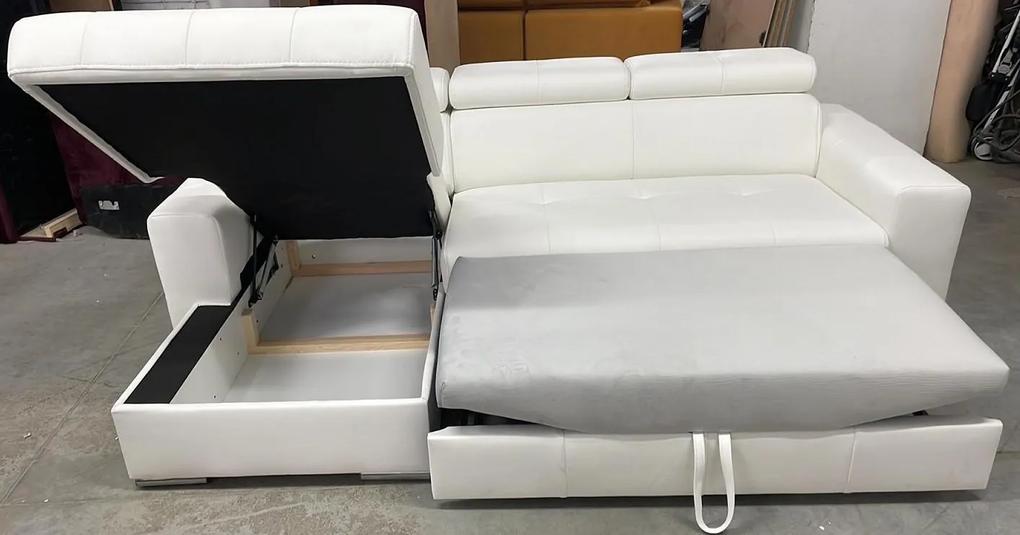MEBLE GORECKI LINDE rozkládací sedací souprava s úložným prostorem černá 250 x 82 - 98 x 160 cm