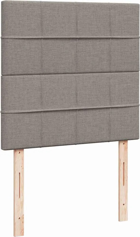 Box spring postel s matrací taupe 100 x 200 cm textil 3291971
