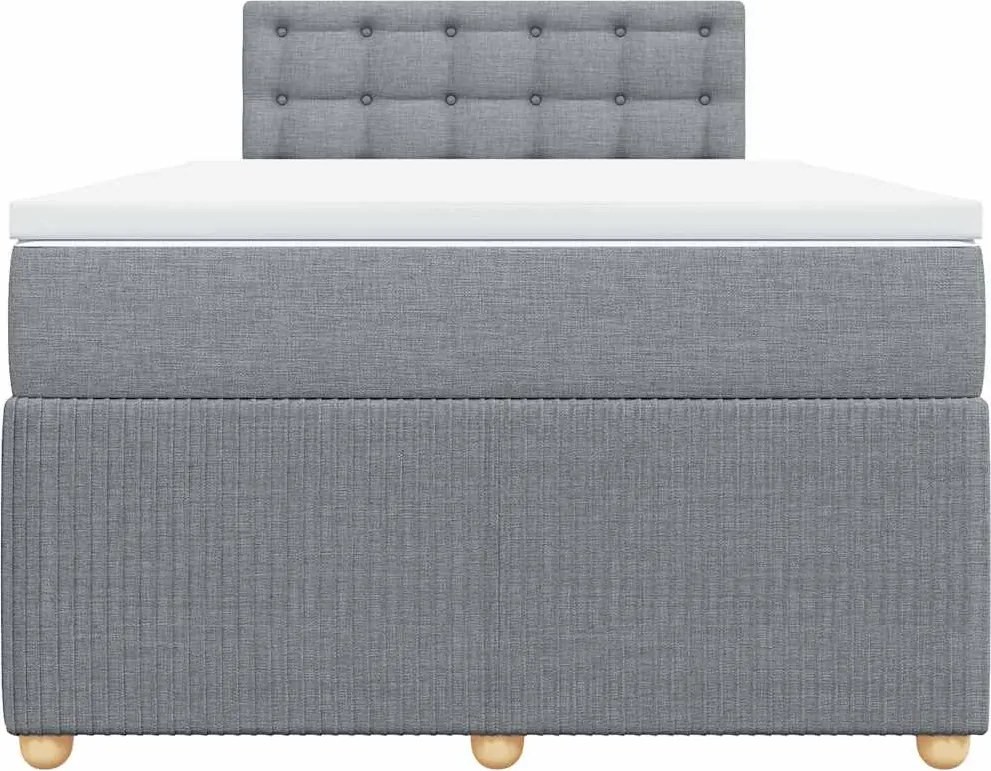 Box spring postel s matrací světle šedá 120x190 cm textil 3287409