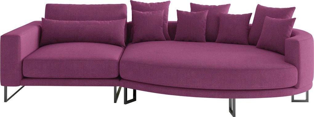 XXXLutz POHOVKA BIG SOFA, textil, magenta Livetastic - Pohovky - 001968009105