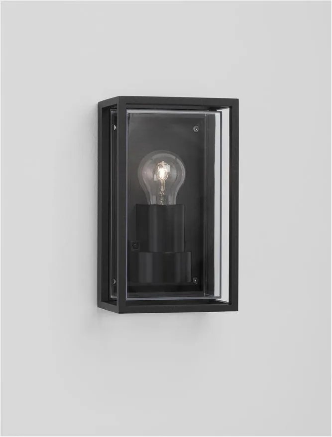 NV 9492760 Venkovní nástěnné svítidlo REGINA antracitový hliník čirý a matný akryl E27 1x12W 220-240V bez žárovky IP65 - NOVA LUCE