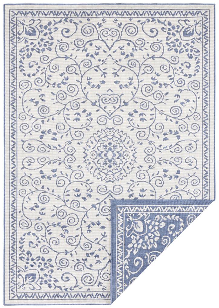 NORTHRUGS - Hanse Home koberce Kusový koberec Twin Supreme 103867 Leyte Blue/Cream – na ven i na doma - 200x290 cm